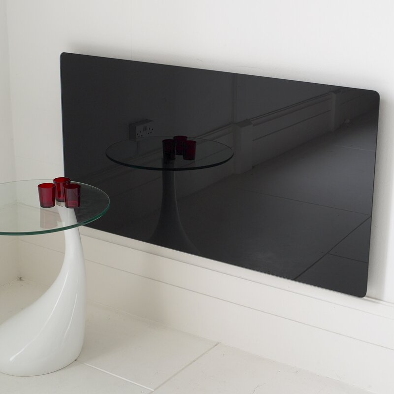 Vitreo Medium Radiator Cover in Black Glass, 1200mm | Fireplace World