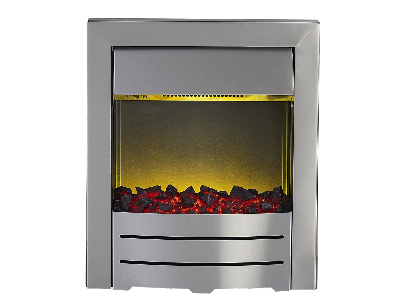 Adam Colorado Electric Fire in Brushed Steel | Fireplace World
