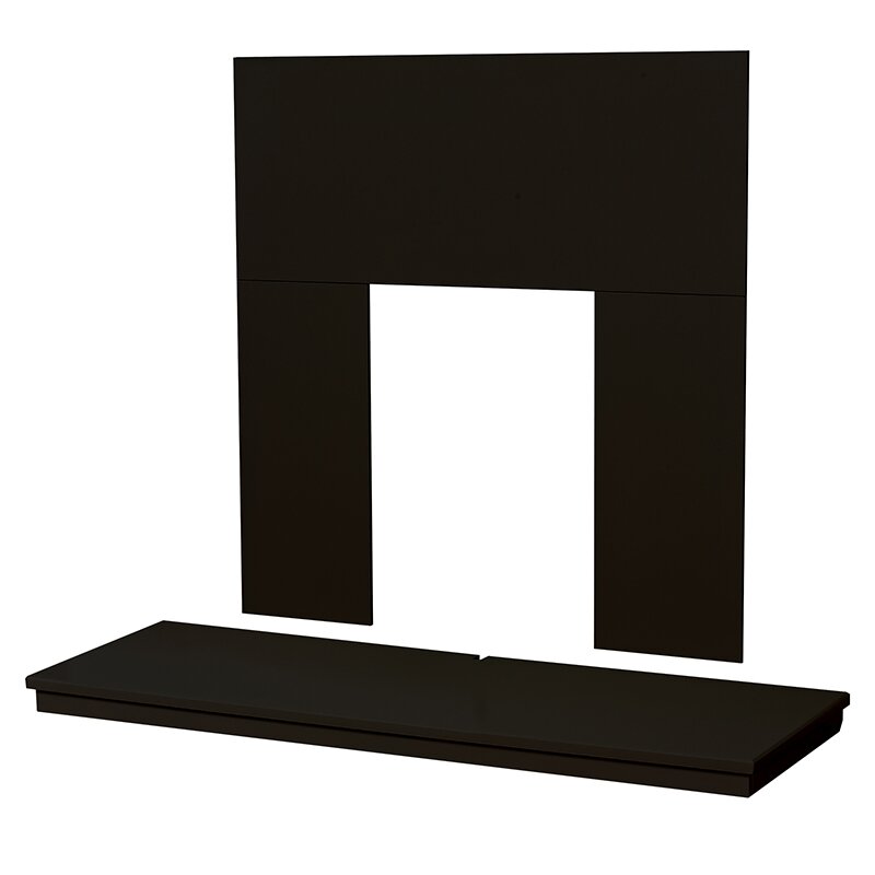 Adam Fireplace Back Panel and Hearth Set in Black, 48 Inch | Fireplace ...