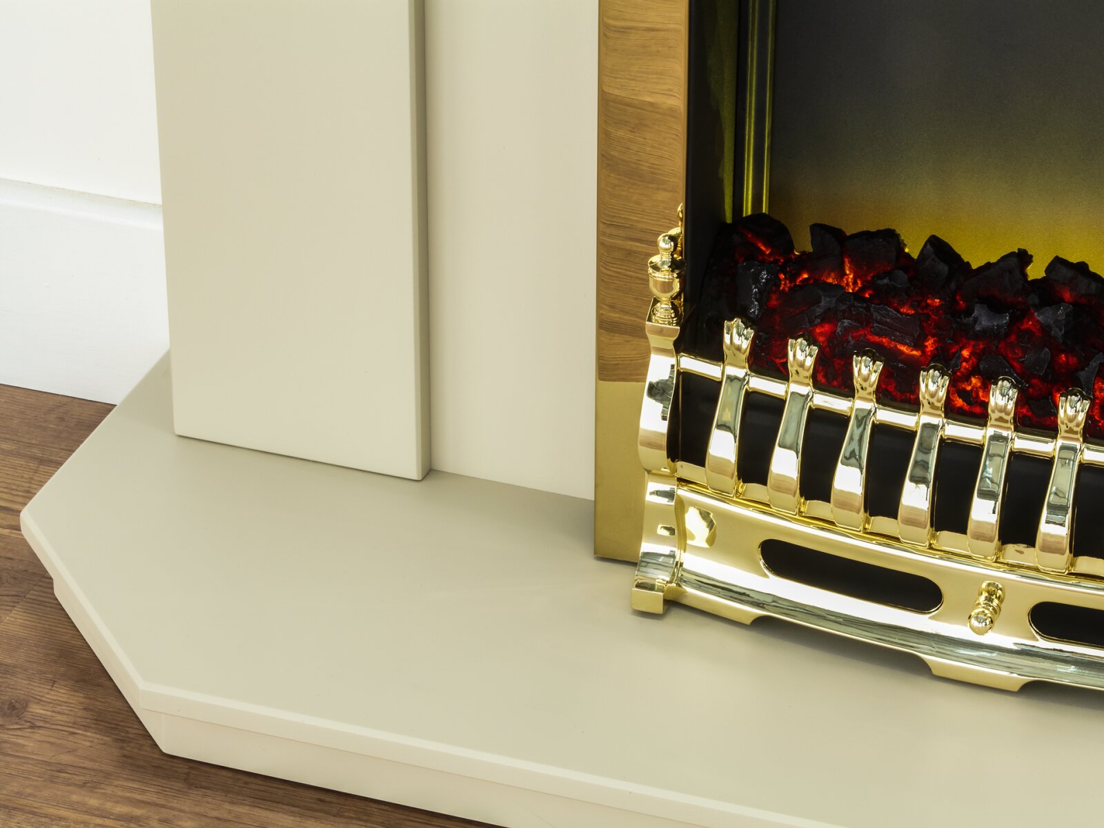 Adam Abbey Fireplace Suite in Stone Effect with Blenheim Electric Fire ...