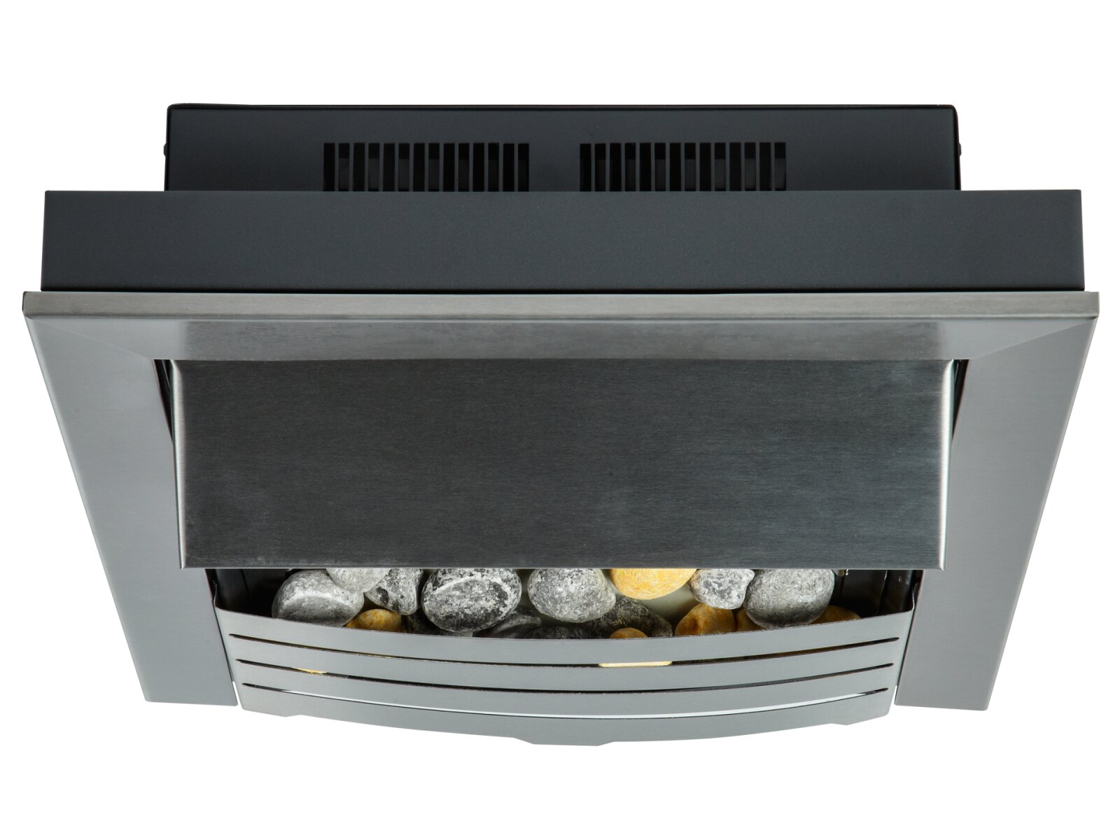 Adam Helios Electric Fire in Brushed Steel | Fireplace World