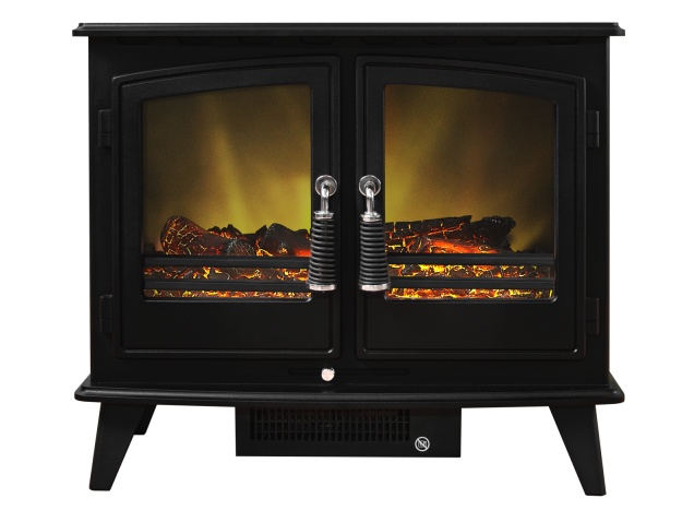 Adam Woodhouse Electric Stove in Black | Fireplace World