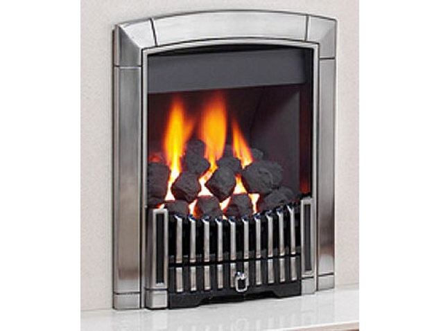 Flavel Caress HE Manual Contemporary Chrome Gas Fire | Fireplace World