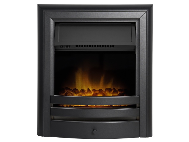Acantha Vela Electric Fire in Matte Black | Fireplace World