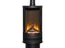 Acantha Orbit Cylinder Electric Stove in Charcoal Grey with Angled ...