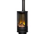Acantha Orbit Cylinder Electric Stove in Charcoal Grey with Tall Angled ...