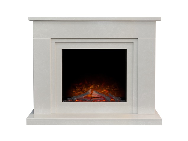 Mayfair Perola Marble Fireplace with Ontario Electric Fire, 43 Inch ...