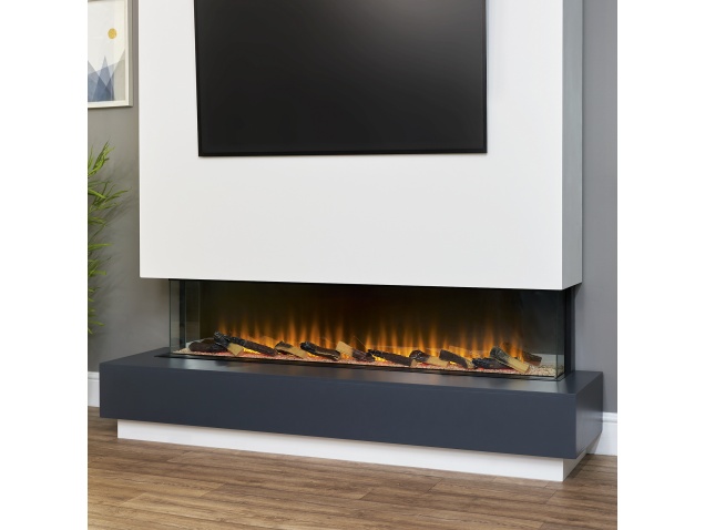 Adam Sahara Electric Inset Media Wall Fire with Remote Control, 61 Inch ...