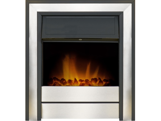 Acantha Argo Electric Fire in Brushed Steel with Remote Control ...