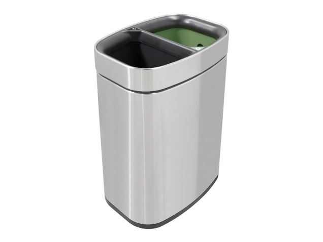 Corby Newport Dual Recycling Bin in Brushed Stainless Steel | Corby Of ...