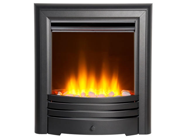 Acantha Amara Pebble Electric Fire in Matte Black with Remote Control ...