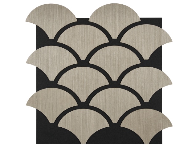 Fuse Acoustic Wooden Shell Wall Panel in Grey Oak | Fireplace World
